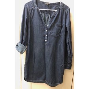 Express | Dresses | Express Dark Denim Popover Shirt Dress | Poshmark